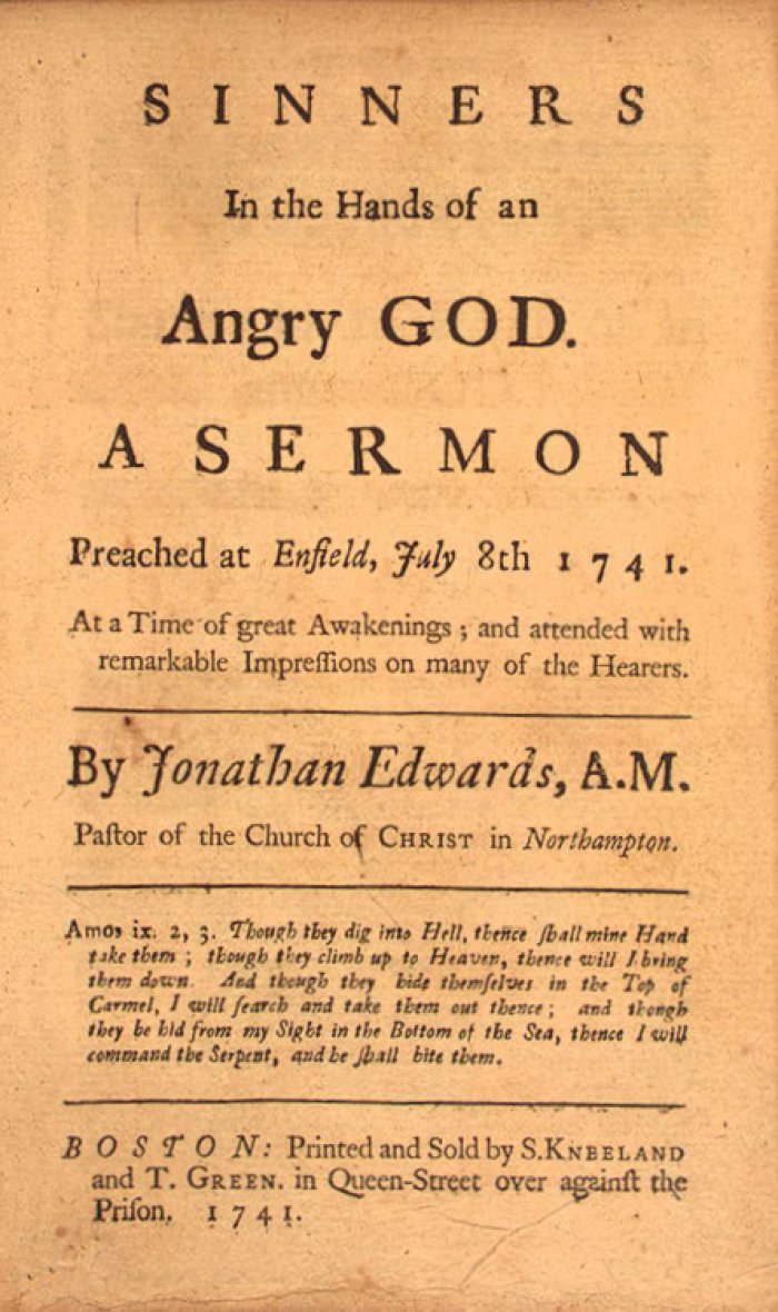 Sinners in the Hands of an Angry God. Jonathan Edwards — Read the Book ...